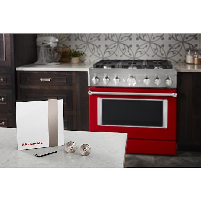 KitchenAid® Commercial-Style Range Handle Medallion Kit W11368841BN | RONA
