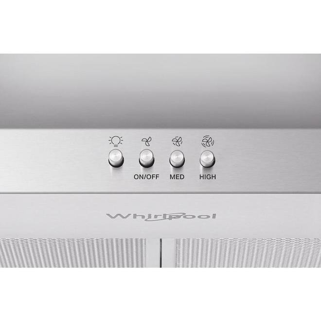 Whirlpool Stainless Steel 30-in Wall-Mounted Chimney Range Hood - 300 ...