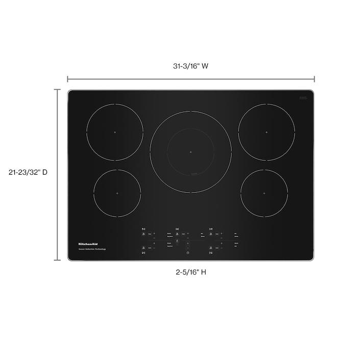 KitchenAid 30-in Sensor Induction Cooktop - 5-Element - Stainless Steel ...