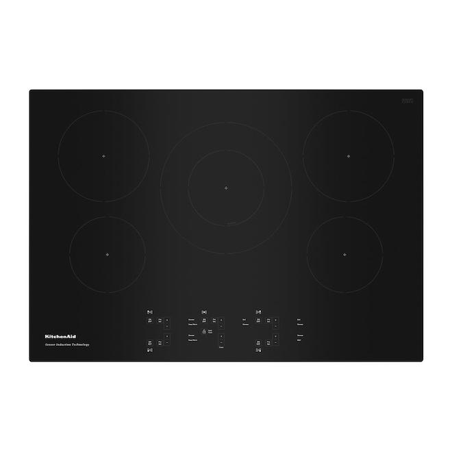 Surface de cuisson KitchenAid, 5 éléments, noir (commun: 30 po; réel ...