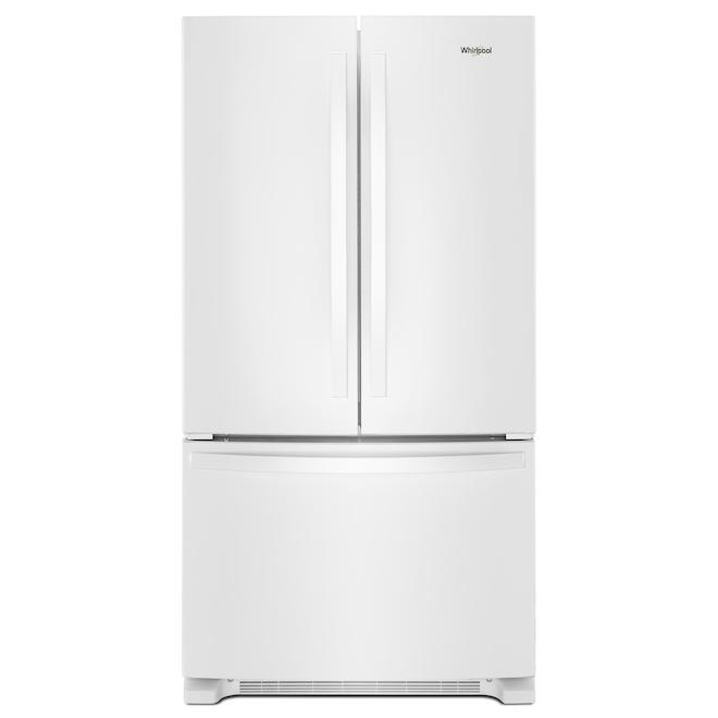 Whirlpool French-Door Refrigerator 25.2-cu.ft. with Bottom Freezer and ...