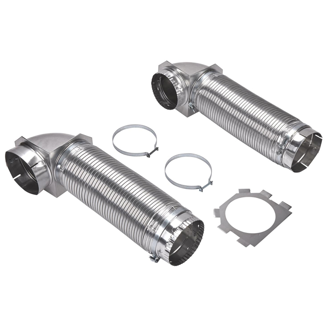 Whirlpool Set of 2 Universal Dryer Venting Kits - Stainless Steel ...