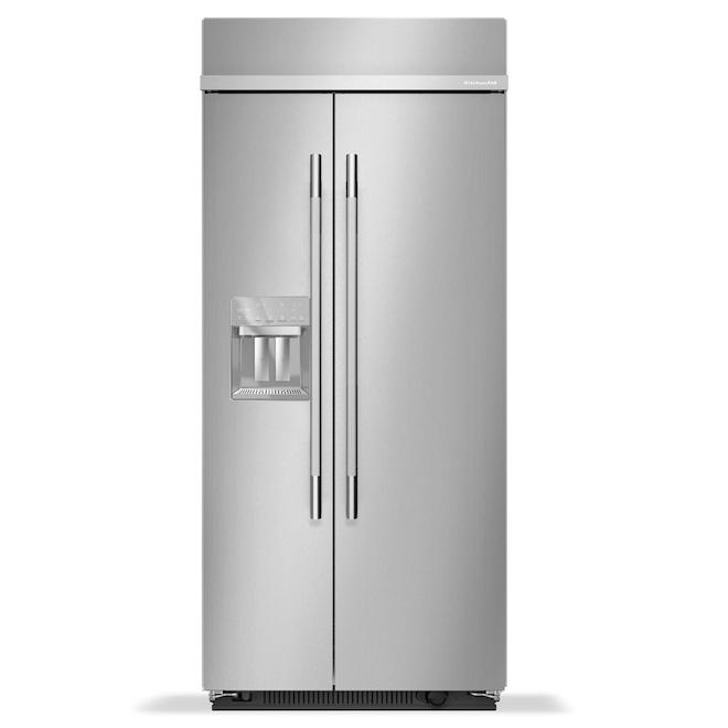 KitchenAid 20.8-ft³ 36-in Counter Depth Side-by-Side Refrigerator with External Water/Ice ...