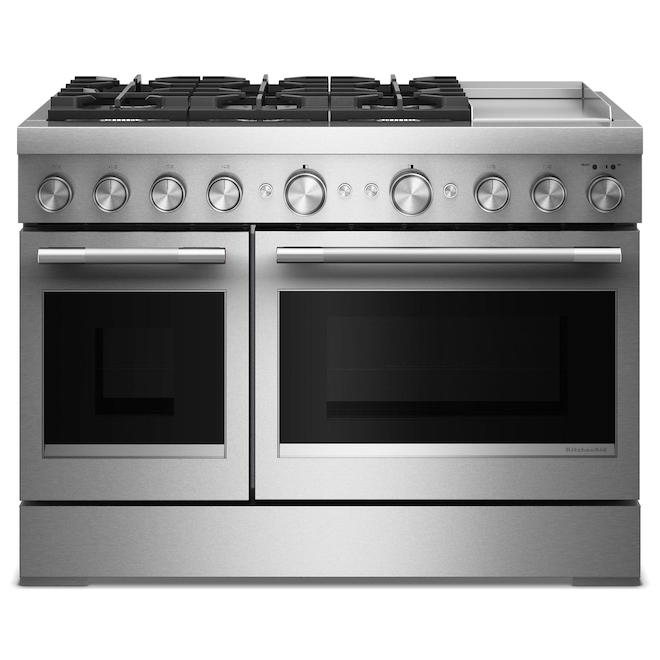 KitchenAid Dual Fuel Range 48-in with Double Oven with 6 Burners and ...