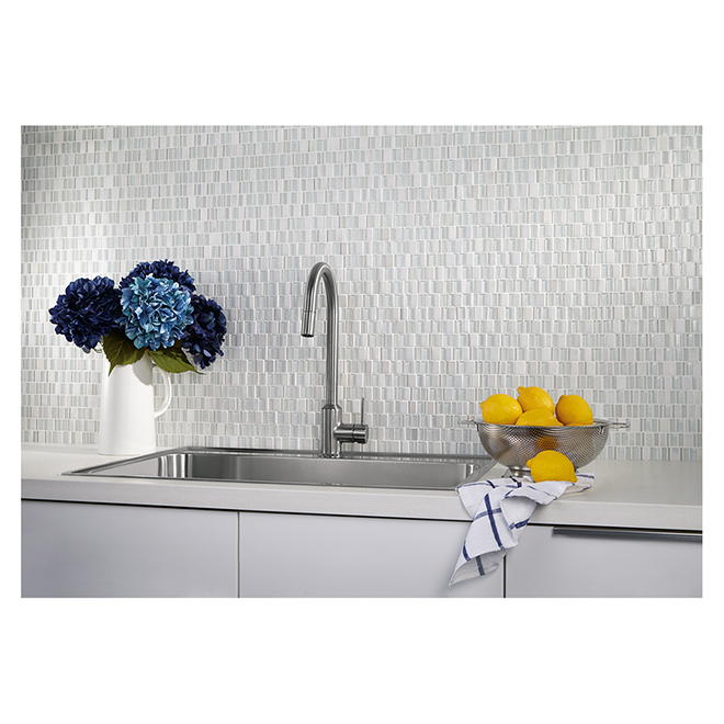 American Olean Loren Place Glass/Stone Tile Mosaic - 12 -in x 12-in ...