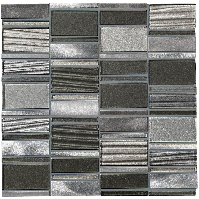 American Olean Loren Place Glass Tile Mosaic - 12-in x 12-in - Eclipse ...