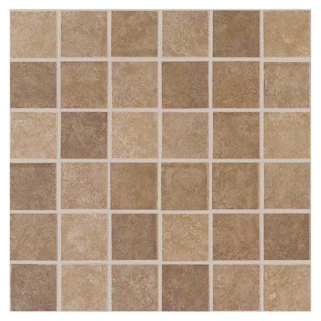 American Olean Lyndhurst 12-in x 24-in Woodland Porcelain Mosaic Floor ...