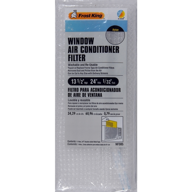 FROST KING 13-in x 24-in x 1-in Foam Air Conditioner Nylon Filter NF305AC | RONA