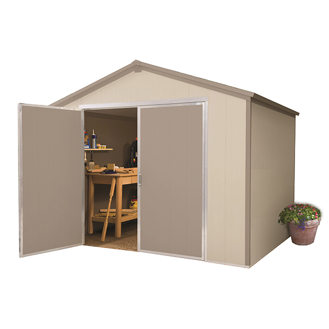 Shed in PVC - Utility - 9' 6'' x 8' x 7' - Beige S9582-A | RONA