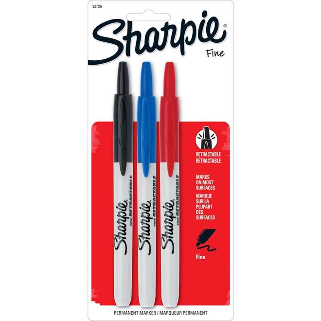Crayon marqueur Sharpie pointe fine permanent 3/pqt 32726 | RONA