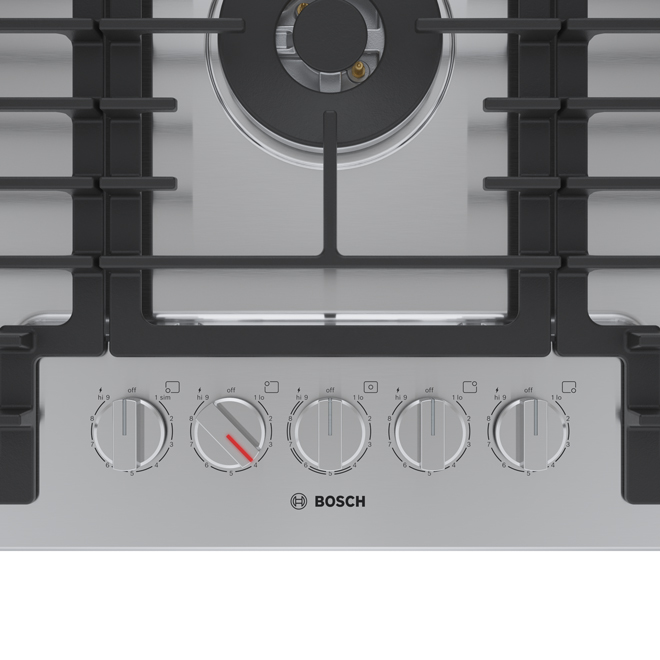 Bosch 800 Series 36-in Gas Cooktop - 5-Burner - Stainless Steel ...