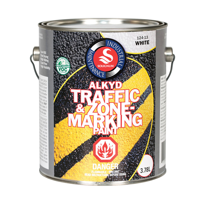Solignum Traffic and Zone Marking Paint - 3.78 L - White 12413-4-SOL | RONA