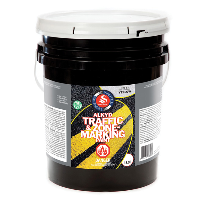 Solignum Traffic and Zone Marking Paint - 18.9 L - Yellow 12513-20-SOL ...