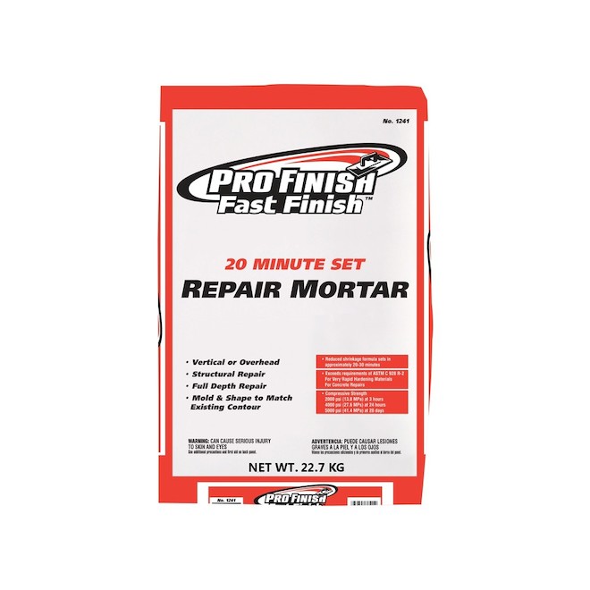 QUIKRETE 22.7kg Pro Fast Finish Repair Mortar 124124 | RONA