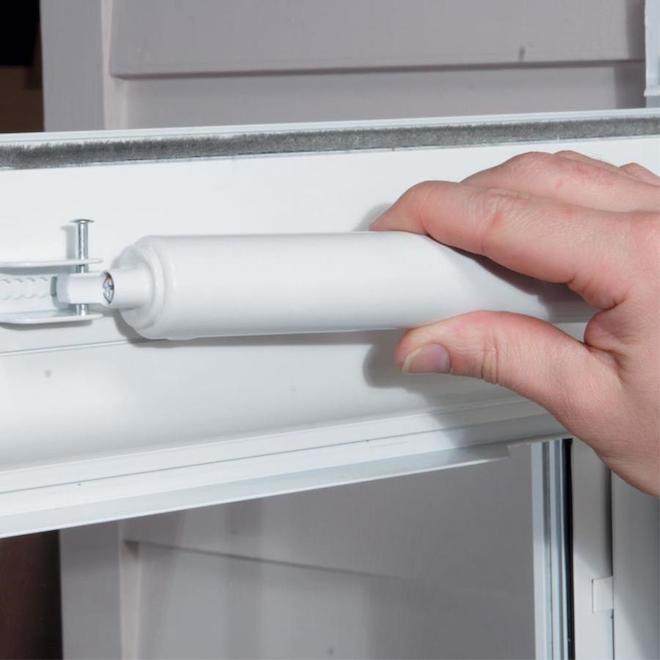 LARSON Savannah Sandstone Mid-View Tempered Glass Retractable Wood Core ...