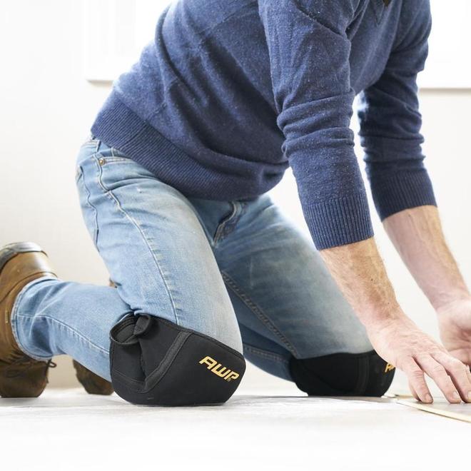 AWP Black Polyester Hook and Loop Fasteners Knee Pads 1CL-225 | RONA