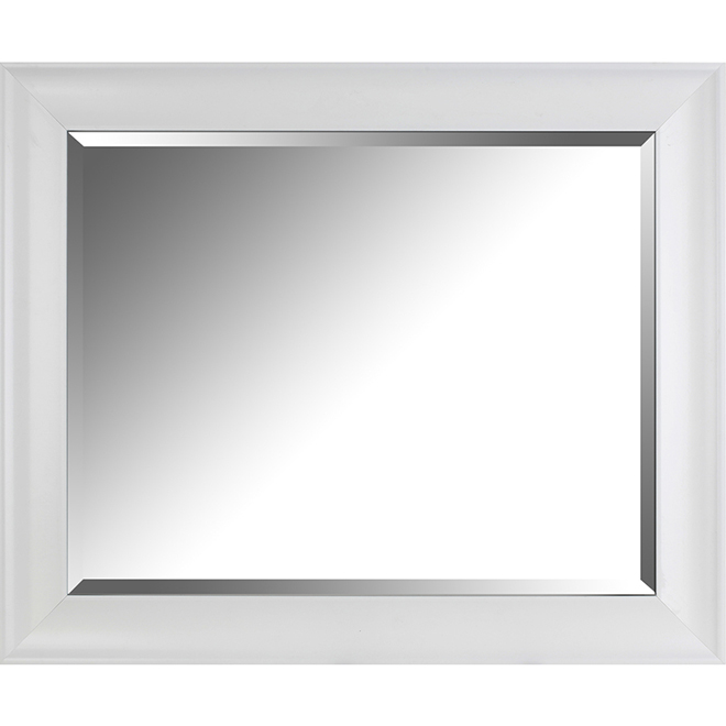 Images 2000 28 x 34.5-in White Rectangle Framed Wall Mirror LOSM244 | RONA