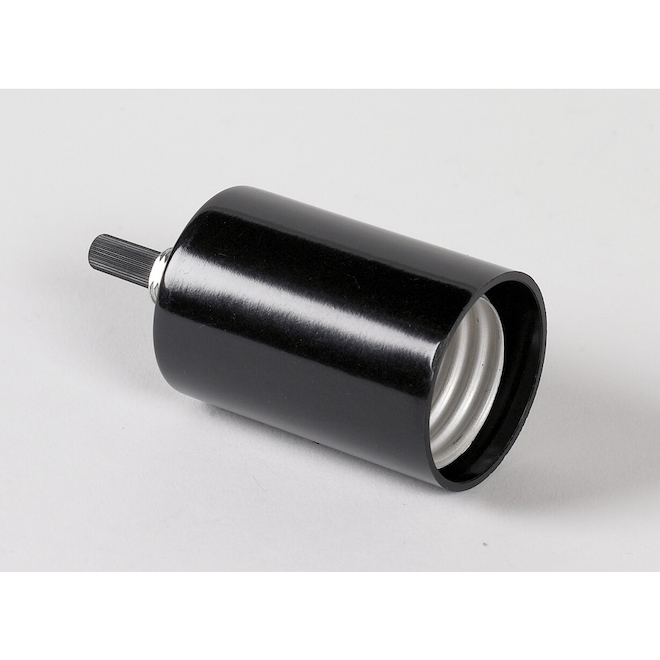 HILLMAN SERVALITE 75-Watt Black Hardwired Lamp Socket with On/Off ...