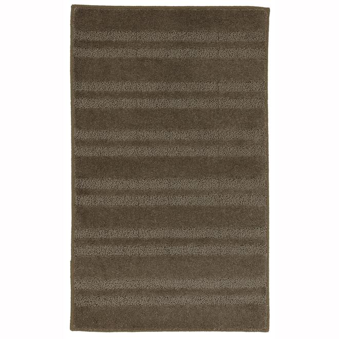 Mohawk Home Elegant Stripe 2-ft x 3-ft Chino Rectangular Indoor Tufted ...