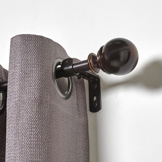 Umbra 88-in to 120-in Bronze Steel Curved Curtain Rod 246568-758-L | RONA