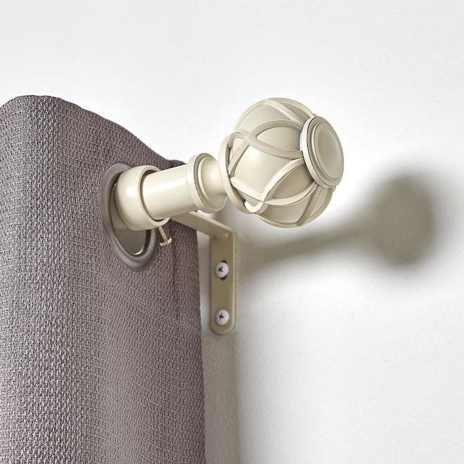 Umbra 72-in to 144-in White Steel Curved Curtain Rod | RONA