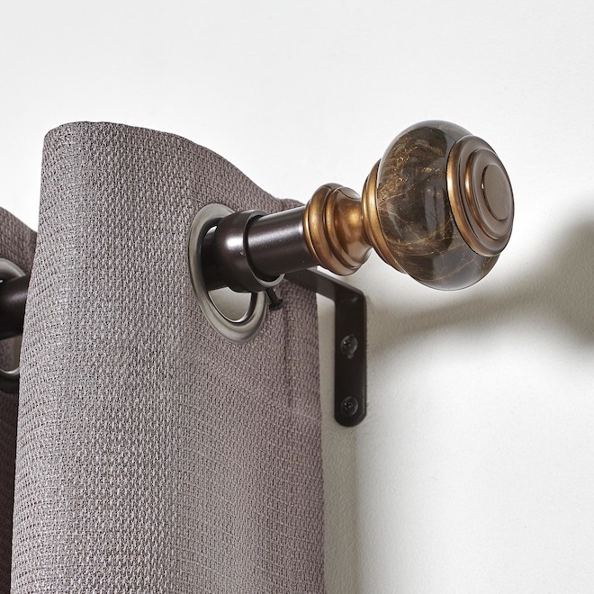 Tringle à rideaux Marbello Allen + Roth, extensible 72 po à 144 po ...