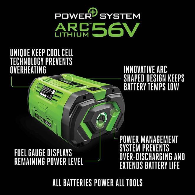 EGO POWER+ ARC Lithium 12 Ah 56-volt Battery with Charge Indicator ...