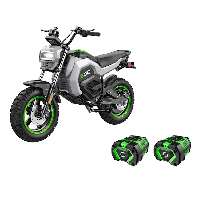 EGO POWER+ Black/Grey/Green Mini Bike with Lithium Batteries & Charger MB1005C-2 | RONA