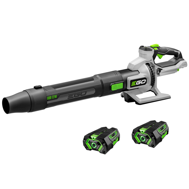EGO POWER+ 56 V 880 CFM Cordless Brushless Blower - 2 Batteries and ...