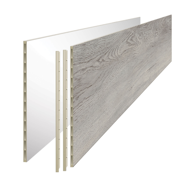 Contre-marche réversible DURASTAIR en vinyle 48 L. x 7,1 po l. en chêne ...