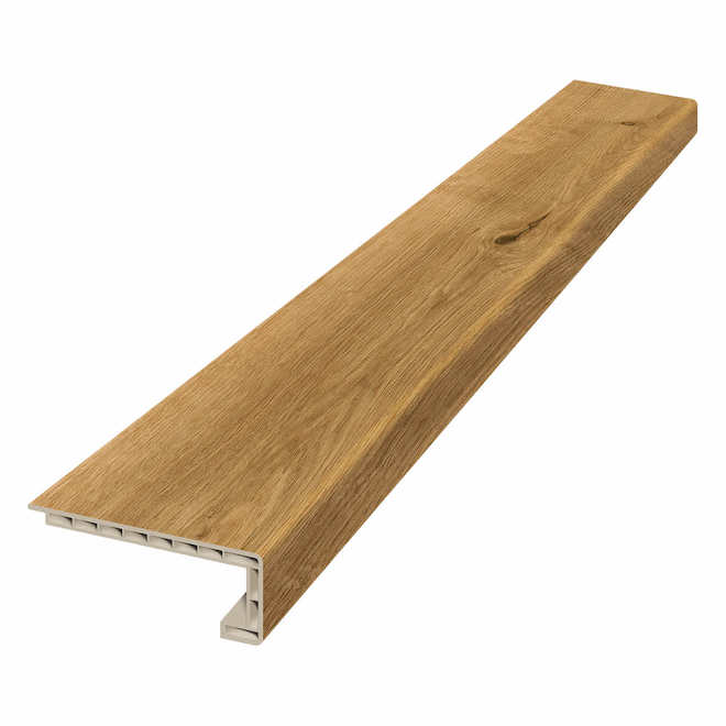 ProSelect Stair Landing Vinyl 48 L x 4.5-in W Champagne Oak Stair Nosing 85045 | RONA