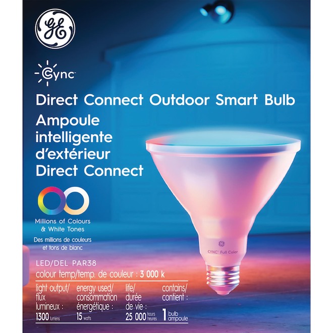 GE LIGHTING GE Cync Direct Connect Outdoor Smart Bulb PAR38 LED ...