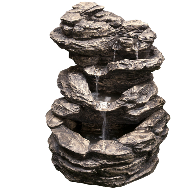STYLE SELECTIONS "Rocky" Tiered Fountain - 22" X 20"X 27" 19007REV | RONA