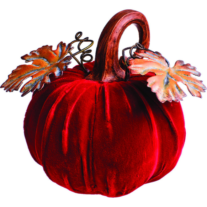 Citrouille décorative Holiday Living fait à la main rouge 6,79 po ...