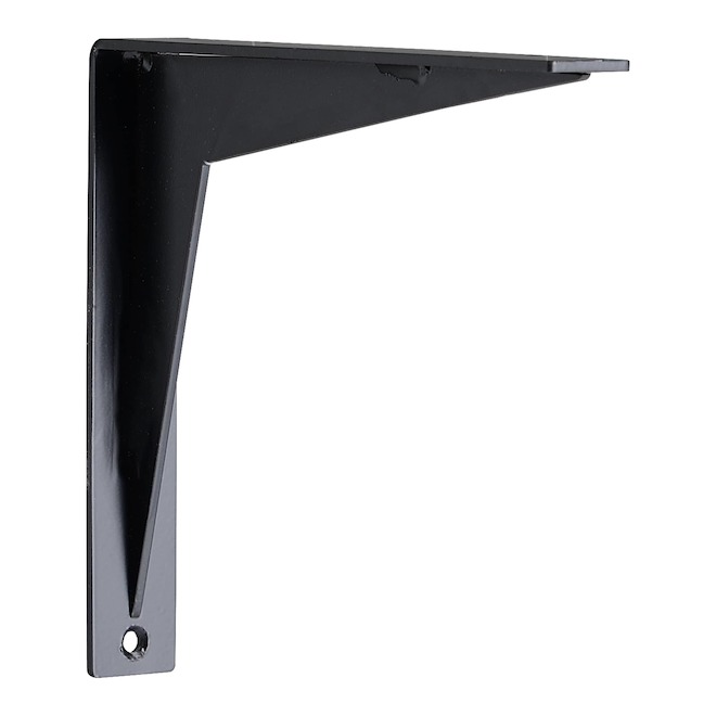 VALU+ 5.91-in L Black Metal Wall-Mounted Shelf Support - 1/Pk H22-0648 ...