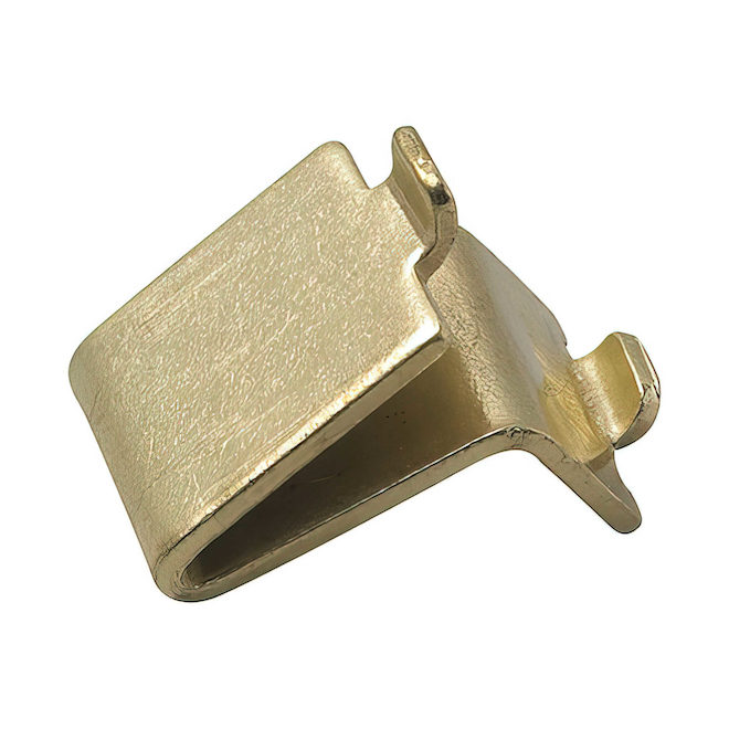 Onward Pilaster Clips in Brass-Finish Metal - Pack of 12 4256BR | RONA