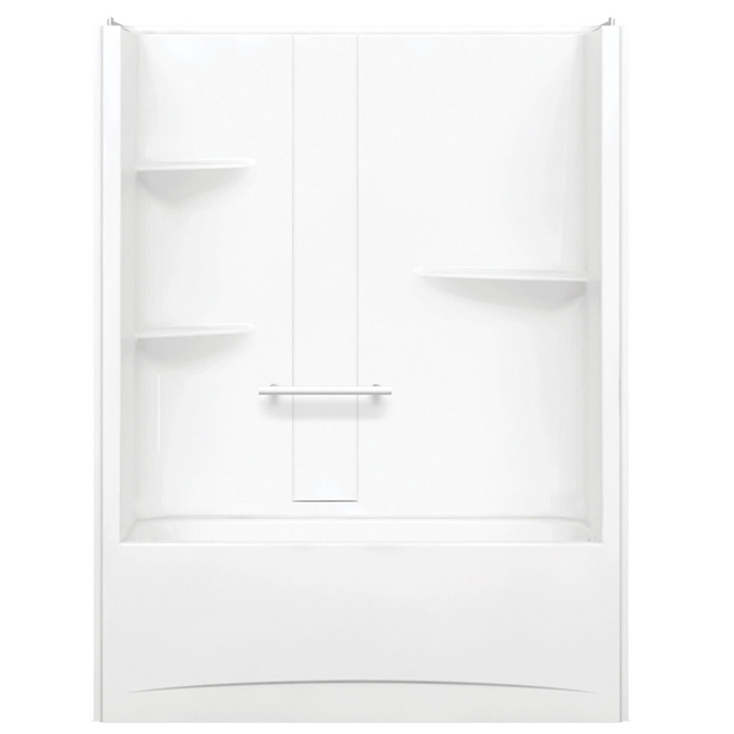Bain-douche monobloc en acrylique Camélia de MAAX, drain à droite, 60 ...