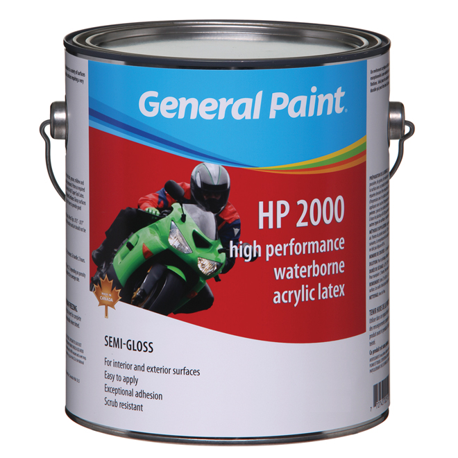 GENERAL PAINT Interior and Exterior "HP 2000" Latex Paint - Semi-gloss ...