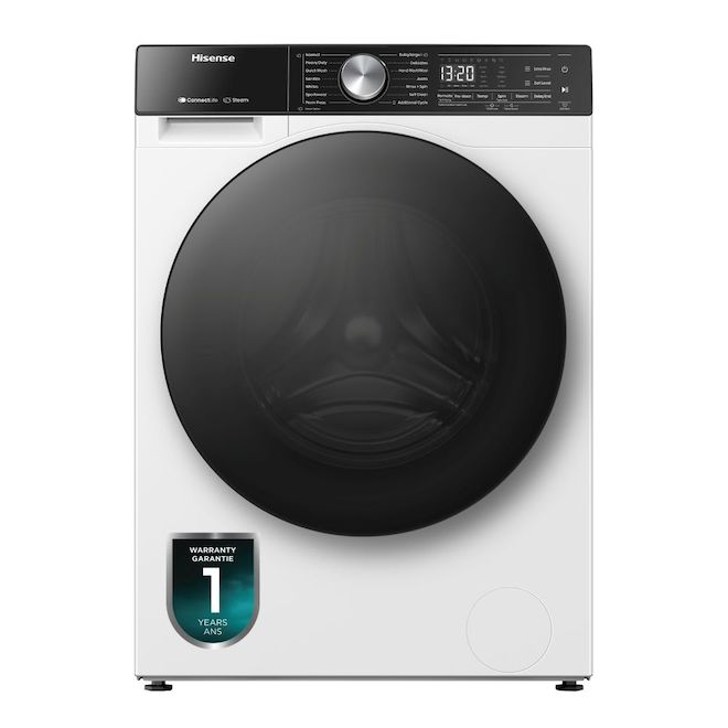 Hisense Smart Washer 24-in Front Load 3.1-ft³ with Quick Wash and Steam ...
