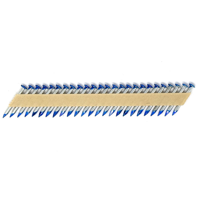 Bissett Galvanized Nails on Paper Tape 31° with Smooth Shank 1 1/2-in x 0.148 - Box of 1000 ...