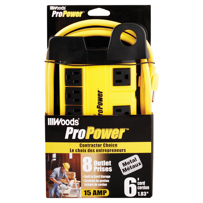 WOODS 8-Outlet Power Bar for Workshop 546161 | RONA
