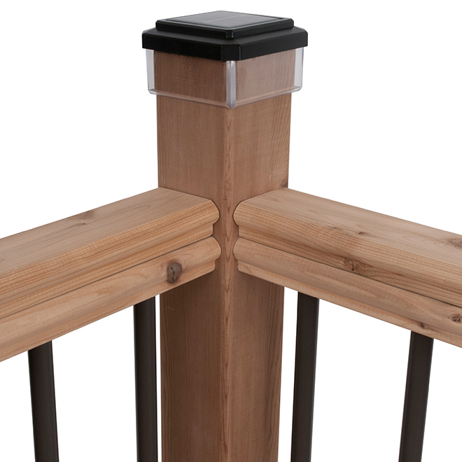 Solar Post Cap Light - 1 Light - Black 24812 | RONA