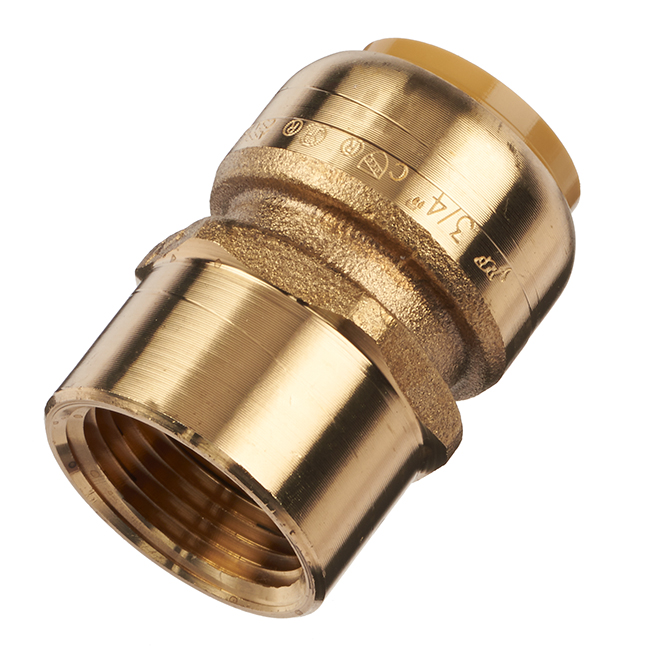 SharkBite Push Female Adapter - Brass - 200 Psi - 3/4-in dia x 3/4-in ...