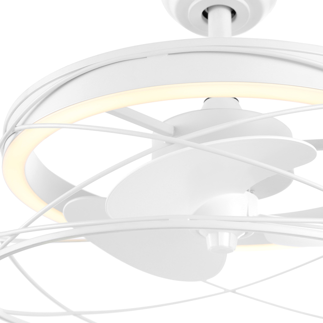 Ove Decors 18-in White LED Remote-Controlled Ceiling Fan - 3-Blade | RONA