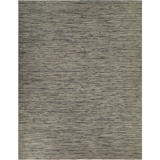 LANDON&CO Landon & Co. Grey Stripped Polypropylen 6 x 9-ft Patio Area ...