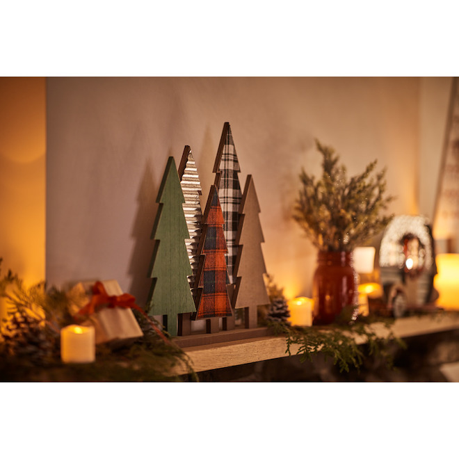 Carole Towne Cheerful Memories Multicolour Wooden Forest Trees GM ...