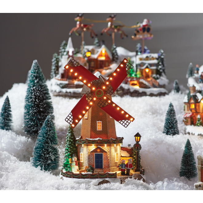 Holiday Living Windmill LED Illuminated Musical and Animated - Resin ...