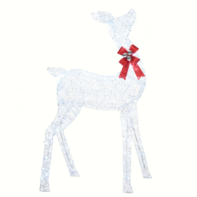 Holiday Living Lighted Doe with 160 LED Lights - PVC - 31-in x 13.5-in ...