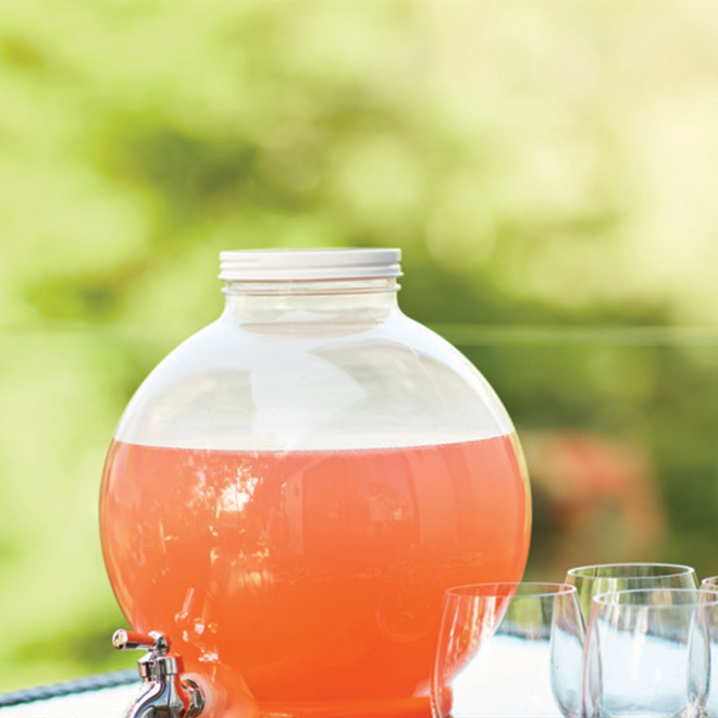 ALLEN + ROTH Drink Dispenser - 10.5 in x 12.25 in - Metal - Clear ...