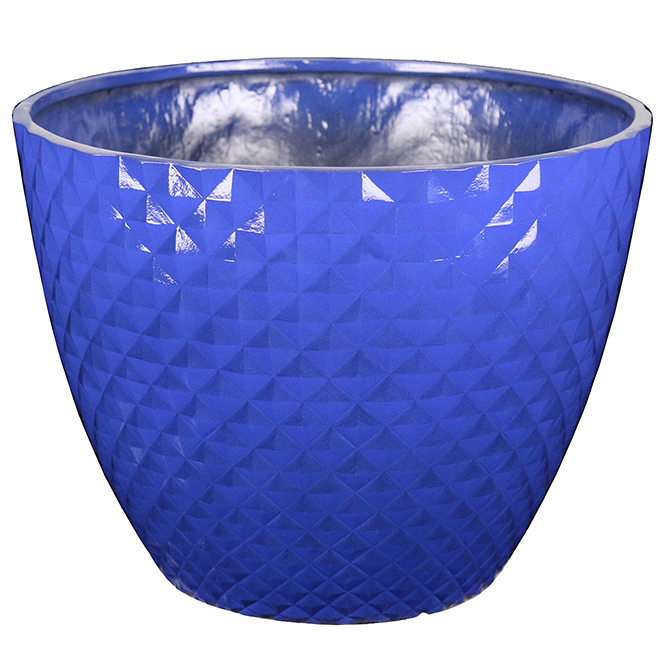 ALLEN + ROTH Pot à fleurs, 15", Palm Paradise, bleu PLD4116PBD | RONA